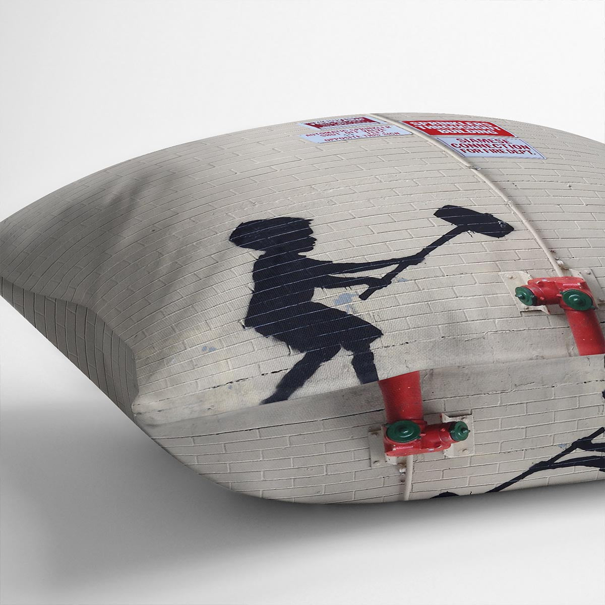 Banksy Hammer Boy Cushion | Canvas Art Rocks