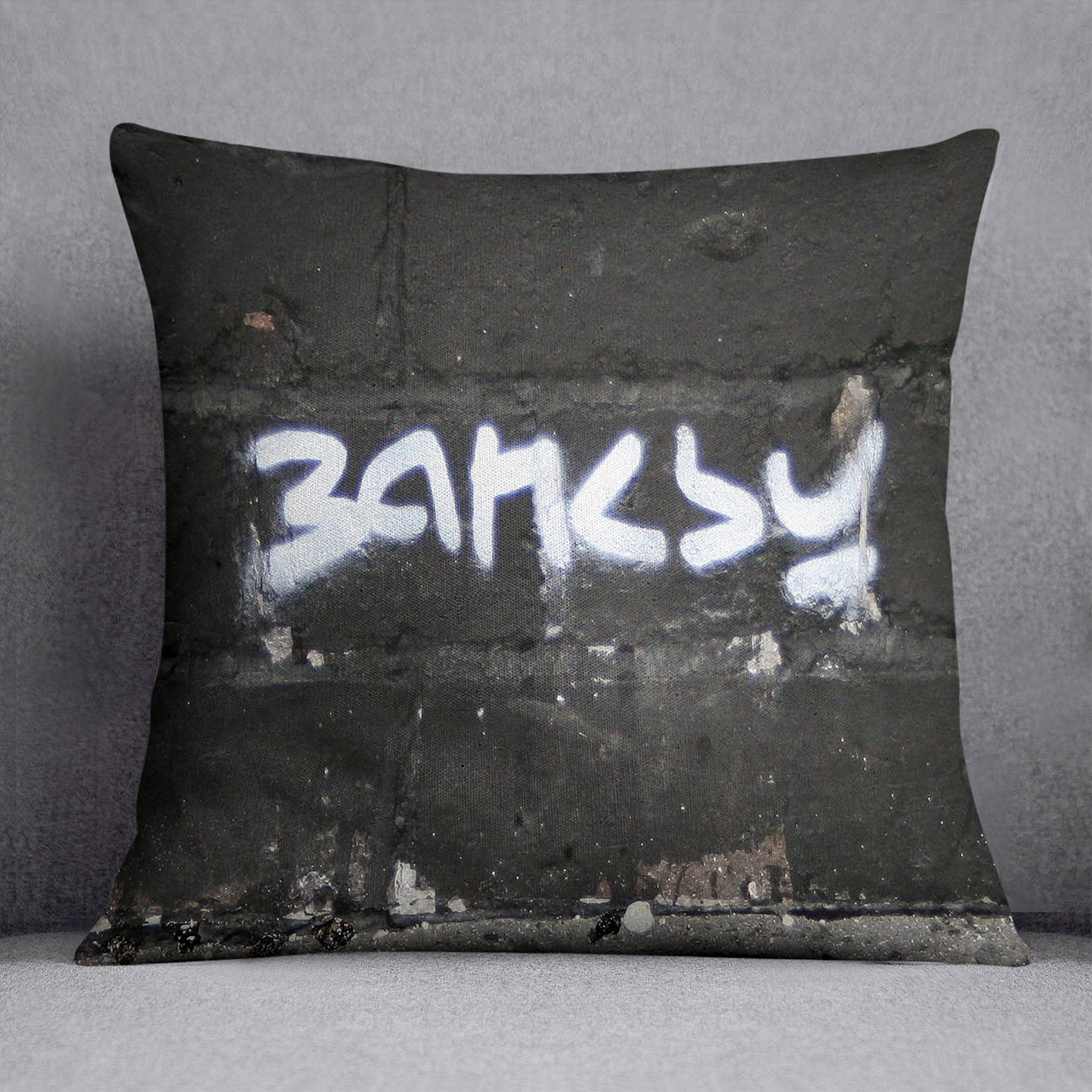 Banksy Signature Tag Cushion | Canvas Art Rocks