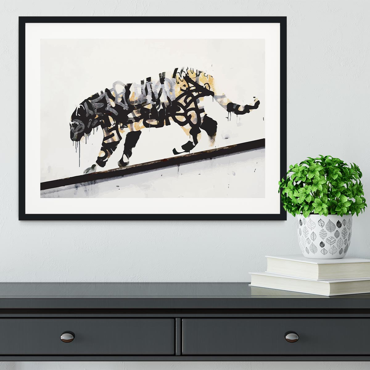 Banksy Tiger Framed Print | Canvas Art Rocks