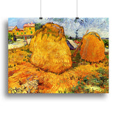 Haystacks in Provence by Van Gogh Canvas Print or Poster | Canvas Art Rocks