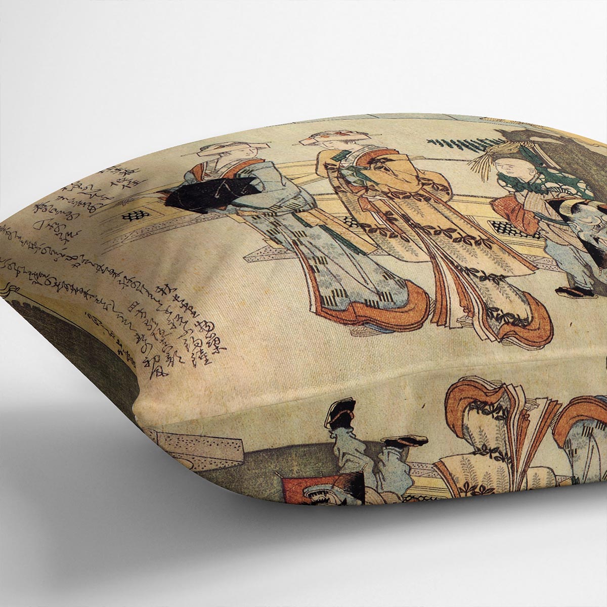 Lady by Hokusai Cushion | Canvas Art Rocks