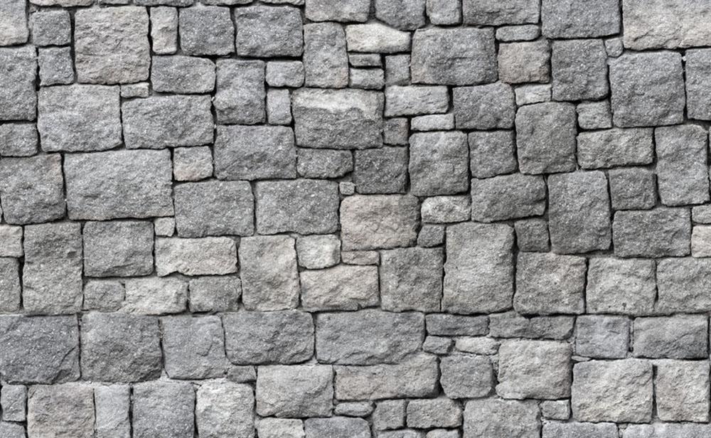 Old gray stone wall Wall Mural Wallpaper | Canvas Art Rocks – Canvas ...