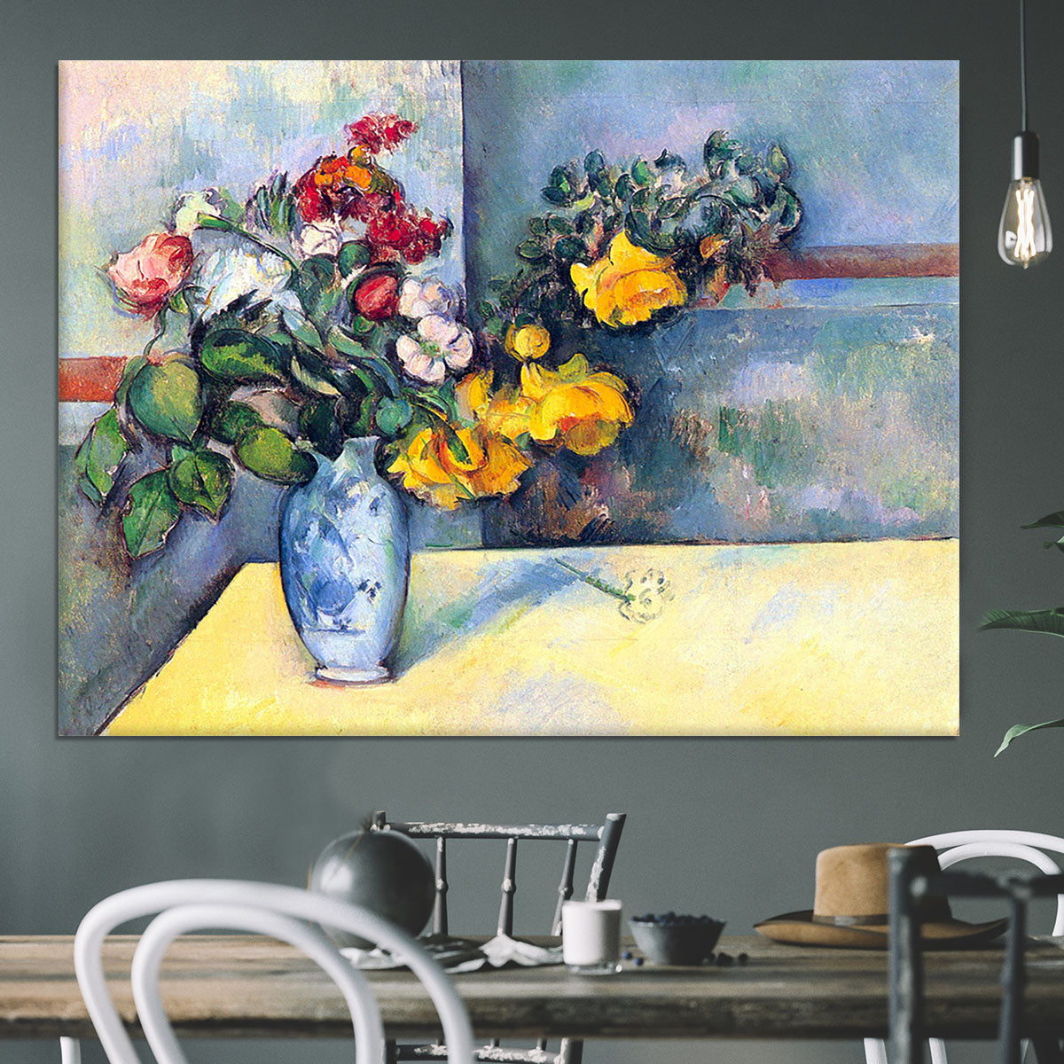 Still lifes flowers in a vase by Cezanne Canvas Print or Poster ...