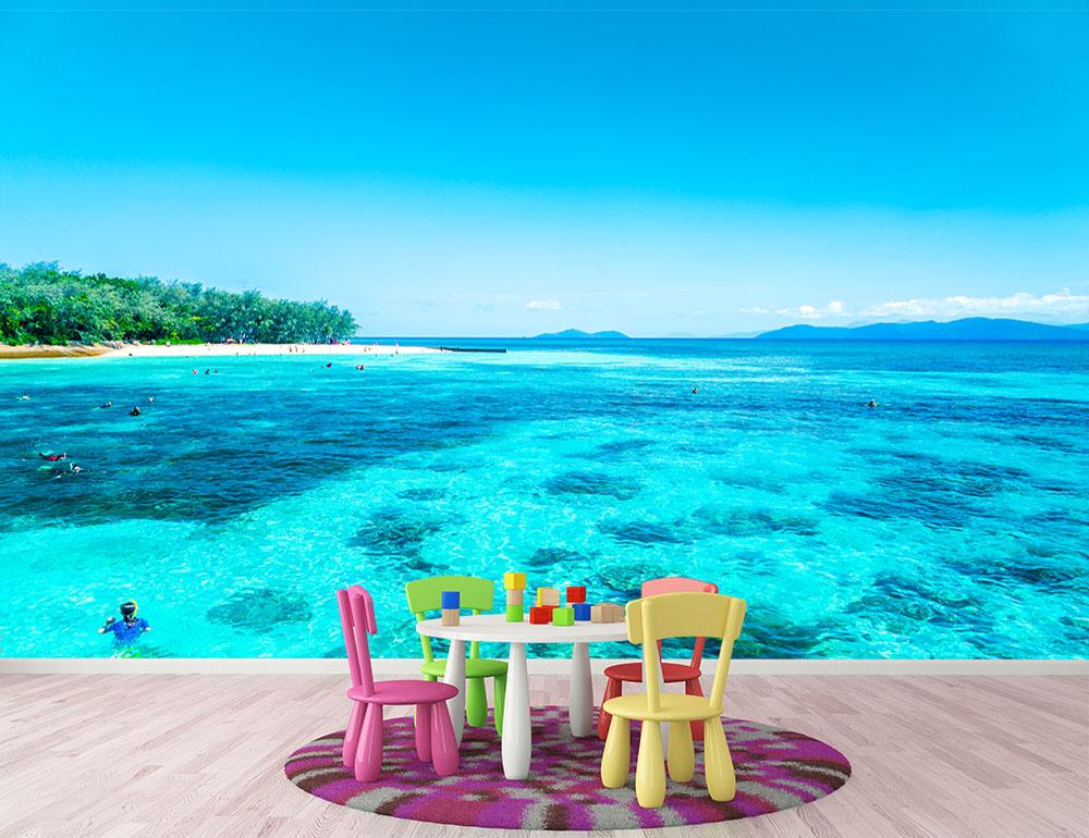 The Great Barrier Reef Wall Mural Wallpaper | Canvas Art Rocks – Canvas ...