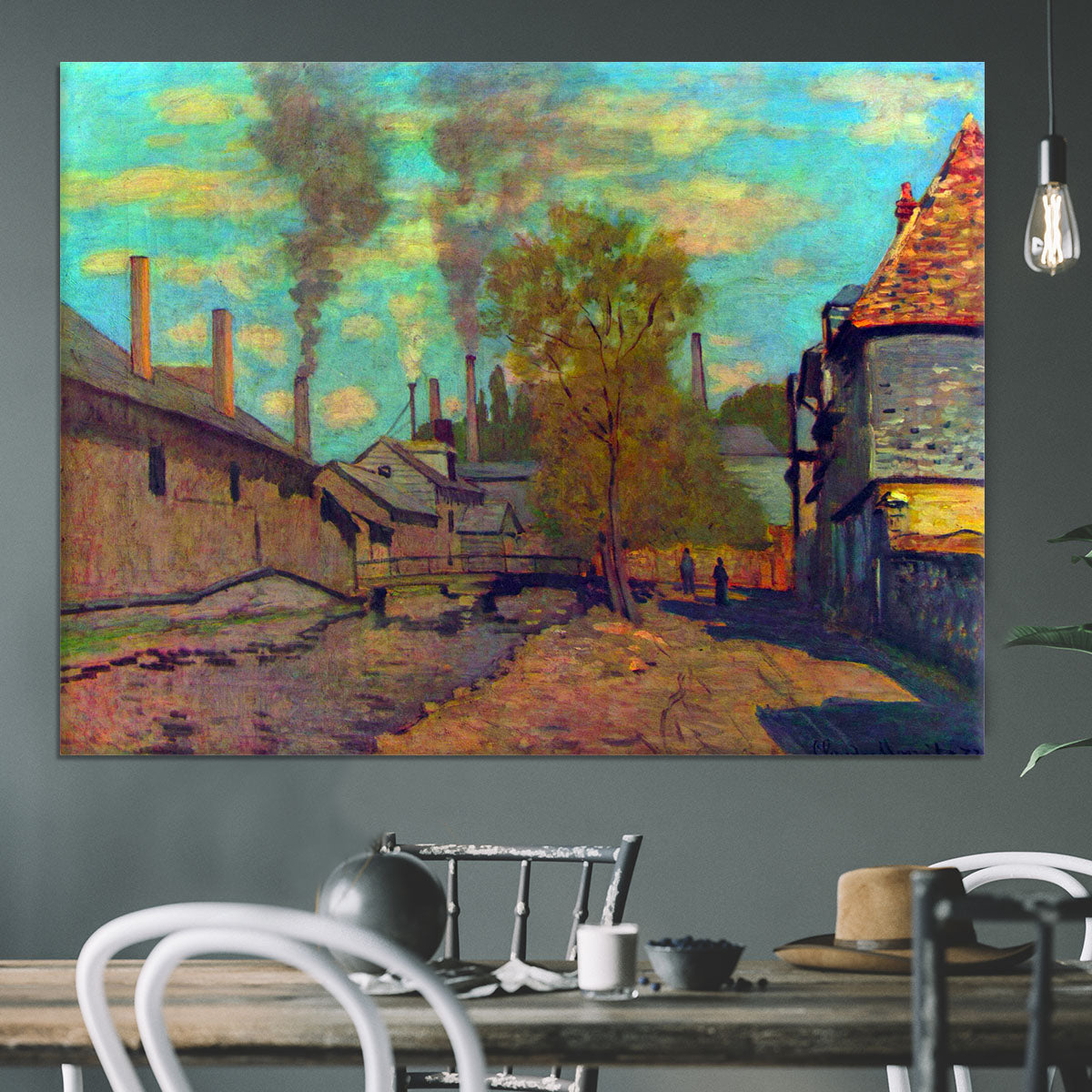 The stream of Robec by Claude Monet Canvas Print or Poster | Canvas Art ...