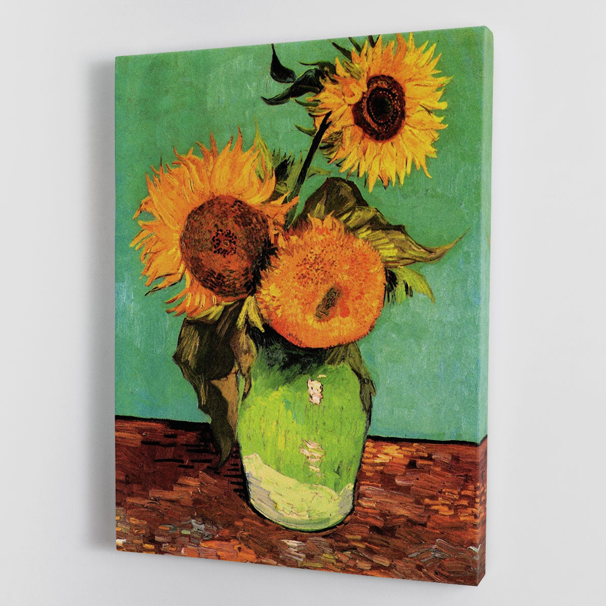 Three Sunflowers in a Vase by Van Gogh Canvas Print or Poster – Canvas ...